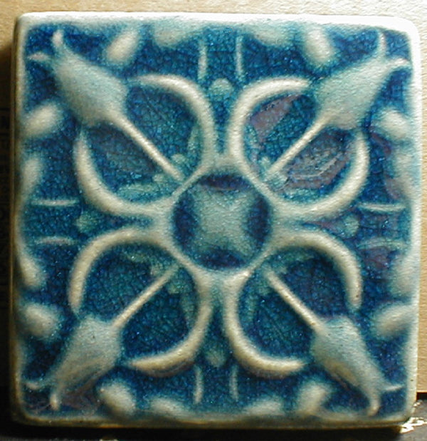 4 x 4 Tulip tile - Caribbean - Campbell Tileworks