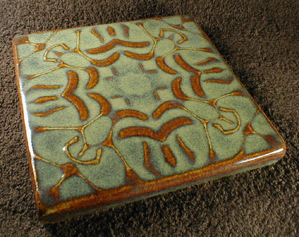 6 x 6 Thistle tile with tan glaze - Buckeye - Campbell Tileworks